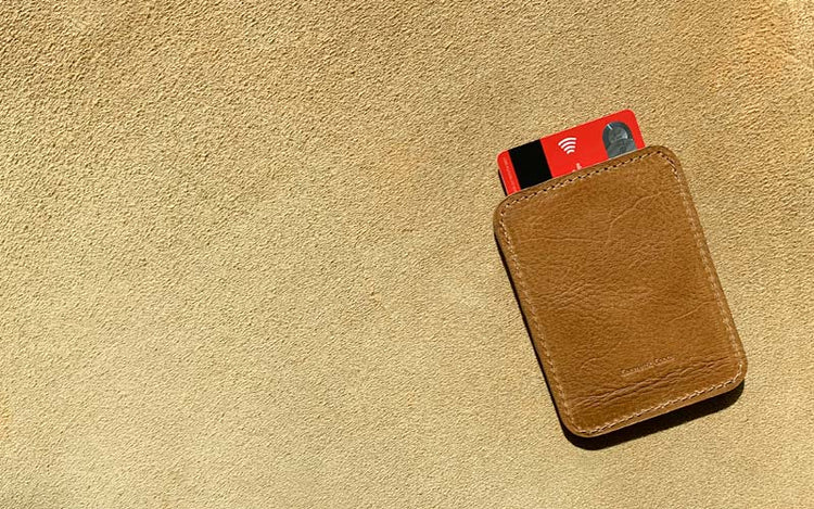 Luxury Leather MagSafe Wallet – Geometric 3D Texture – Geometric Goods